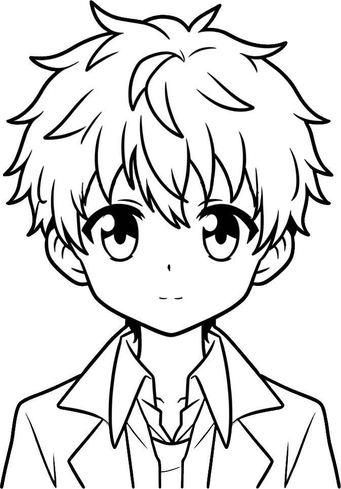 ANIME Coloring Pages - Free PDF Printables