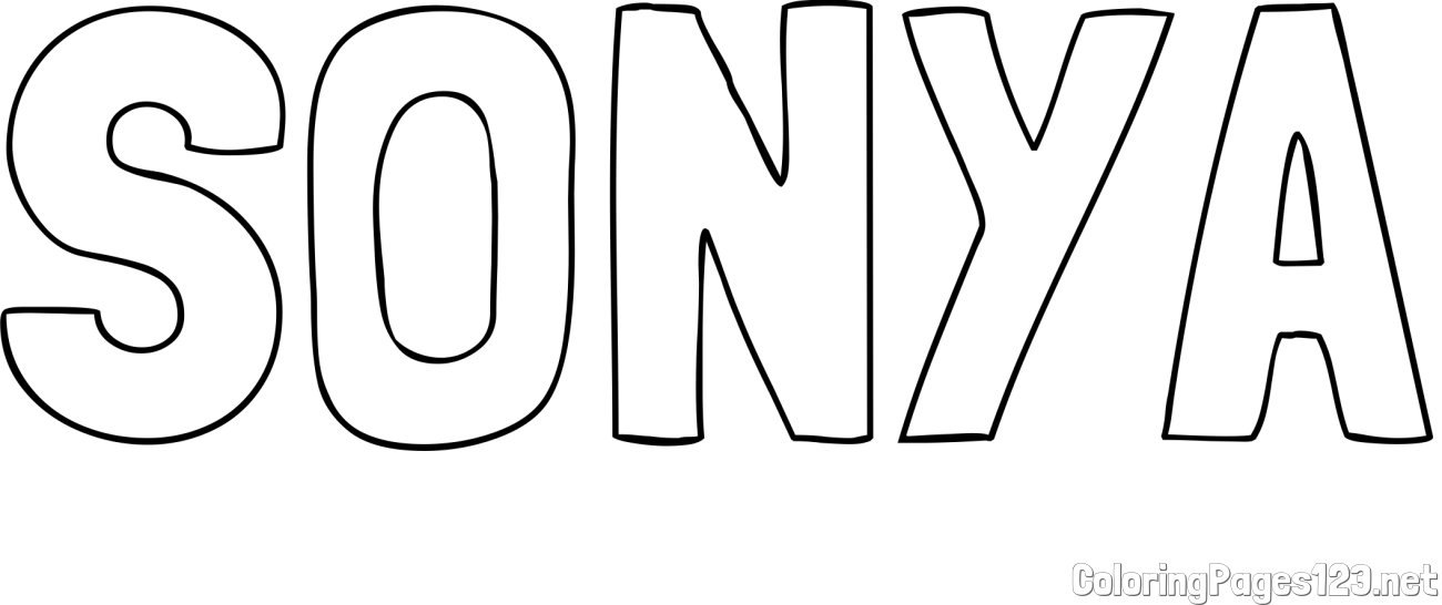 SONYA Coloring Page
