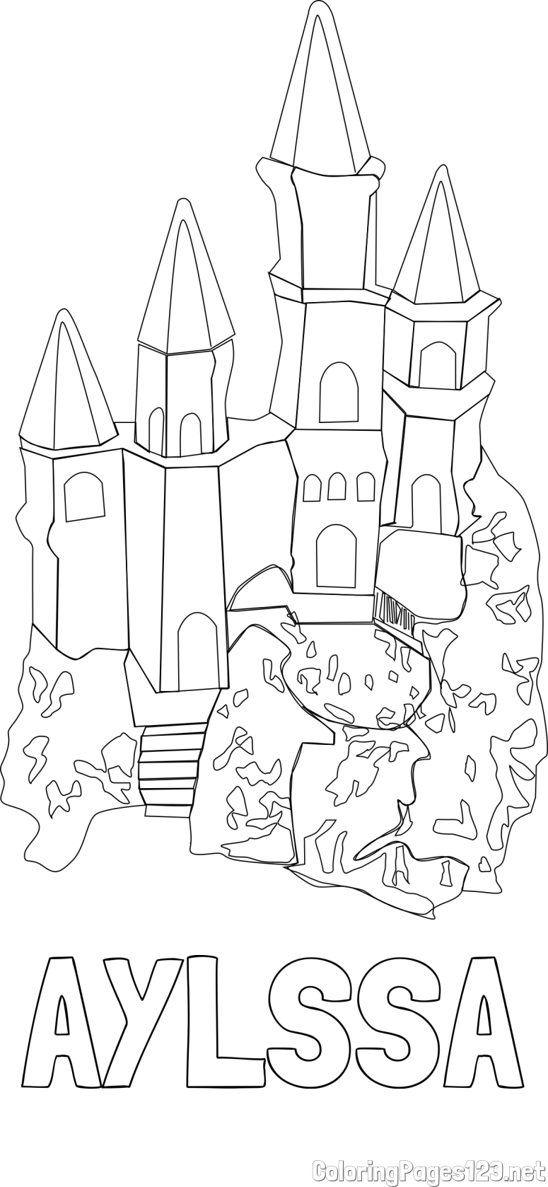 AYLSSA Coloring Page and Abstract Castle Coloring Page - Simple Yet ...