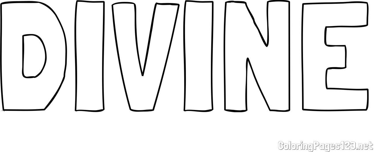 DIVINE Coloring Page