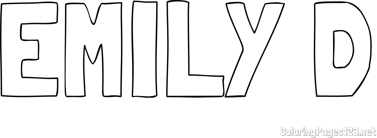 EMILY D Coloring Page