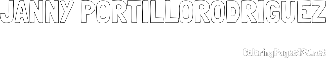 JANNY PORTILLO-RODRIGUEZ Coloring Page