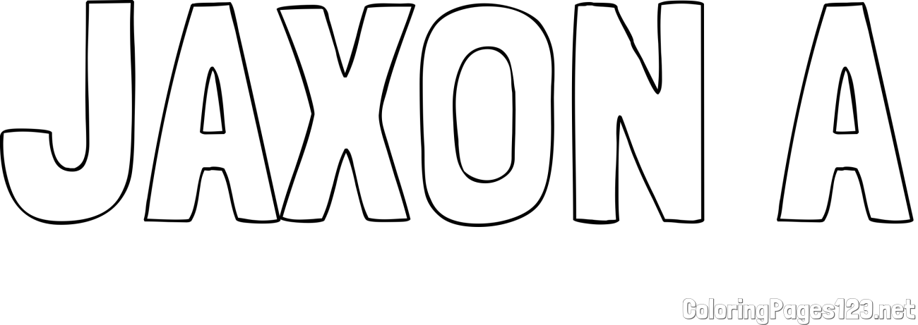 JAXON A Coloring Page