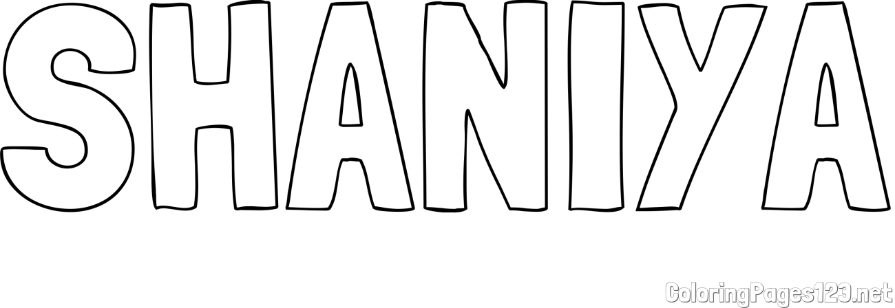 SHANIYA Coloring Page