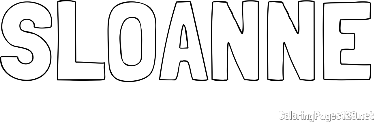 SLOANNE Coloring Page