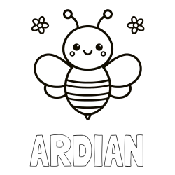 ARDIAN Coloring Page and Children's Bee Coloring Page