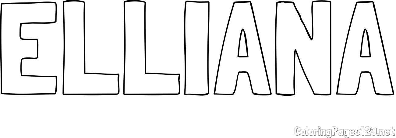 ELLIANA Coloring Page