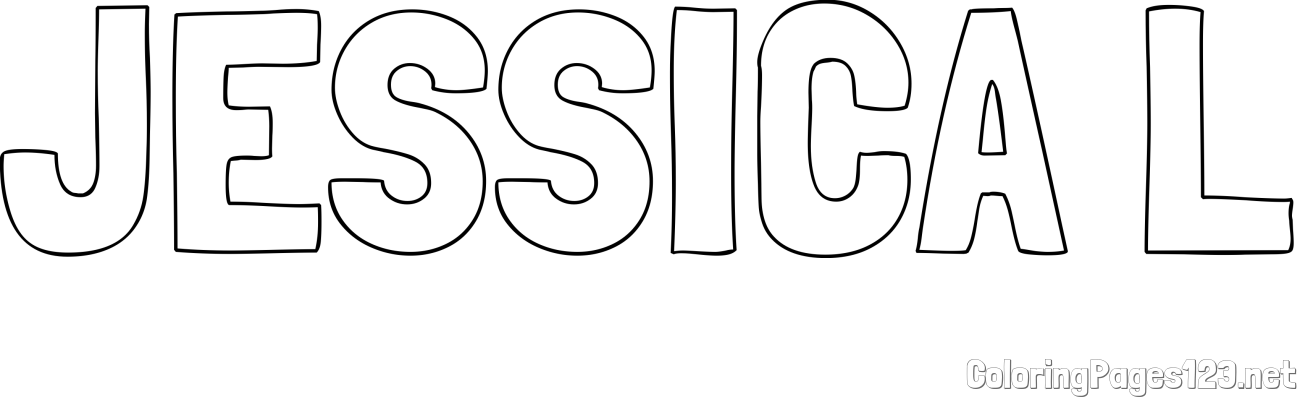 JESSICA L Coloring Page