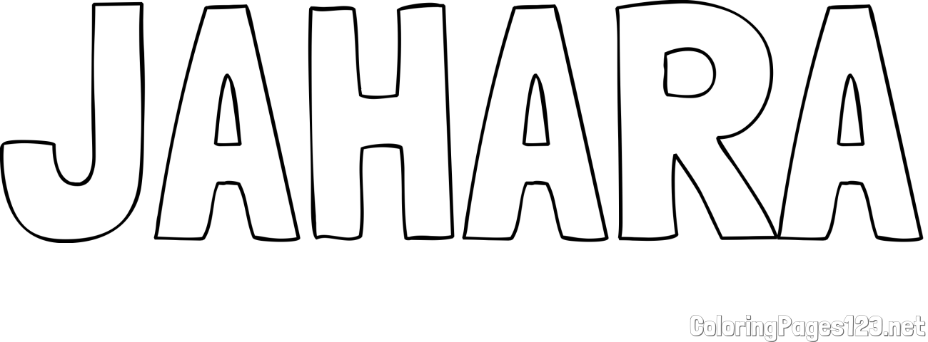 JAHARA Coloring Page