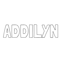 ADDILYN Coloring Page