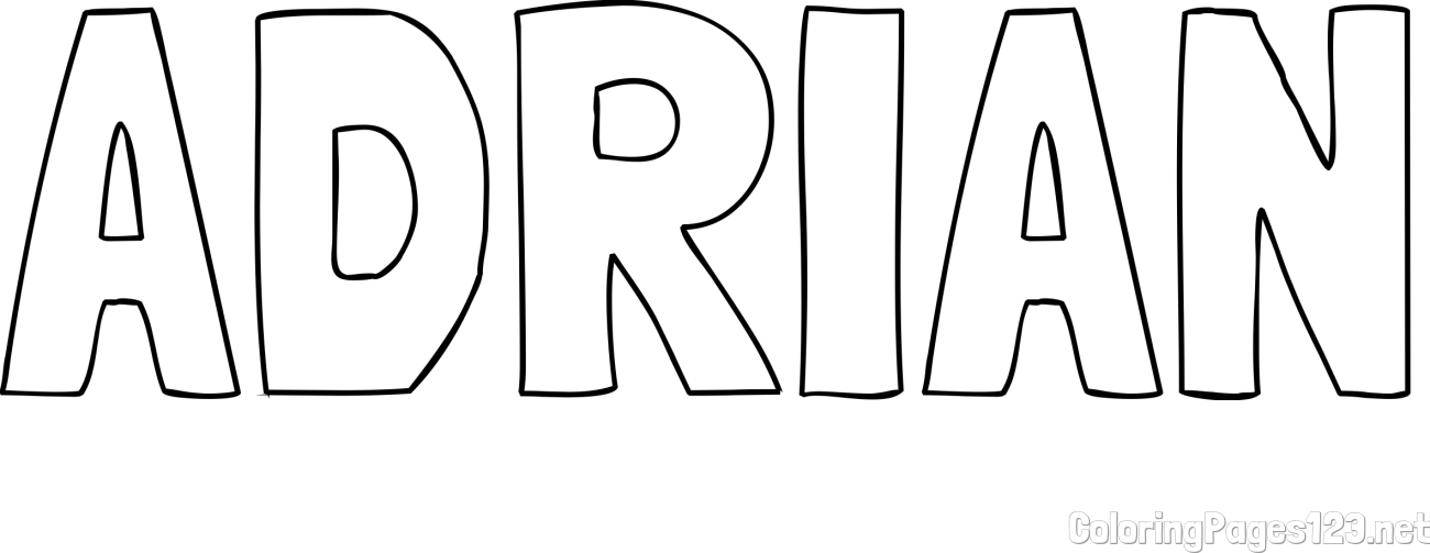 ADRIAN Coloring Page