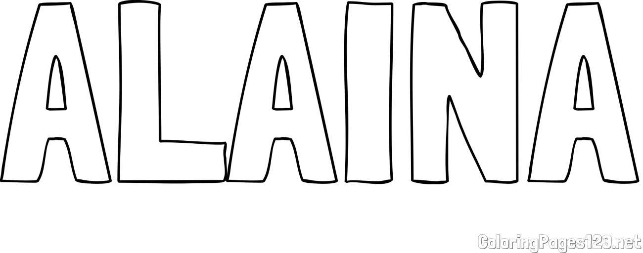 ALAINA Coloring Page