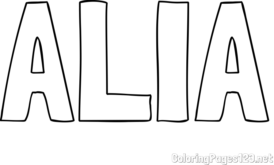 ALIA Coloring Page