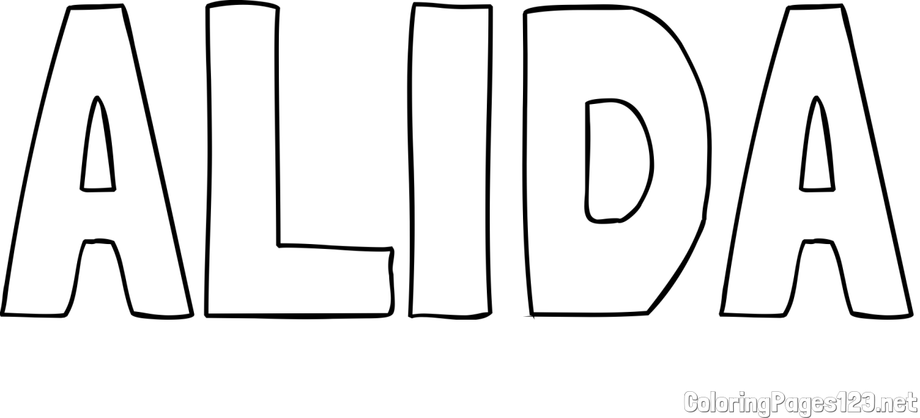 ALIDA Coloring Page
