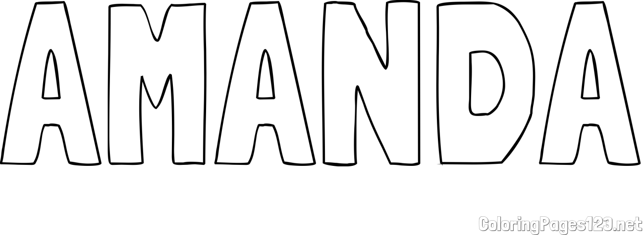 AMANDA Coloring Page