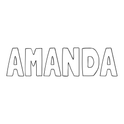 AMANDA Coloring Page