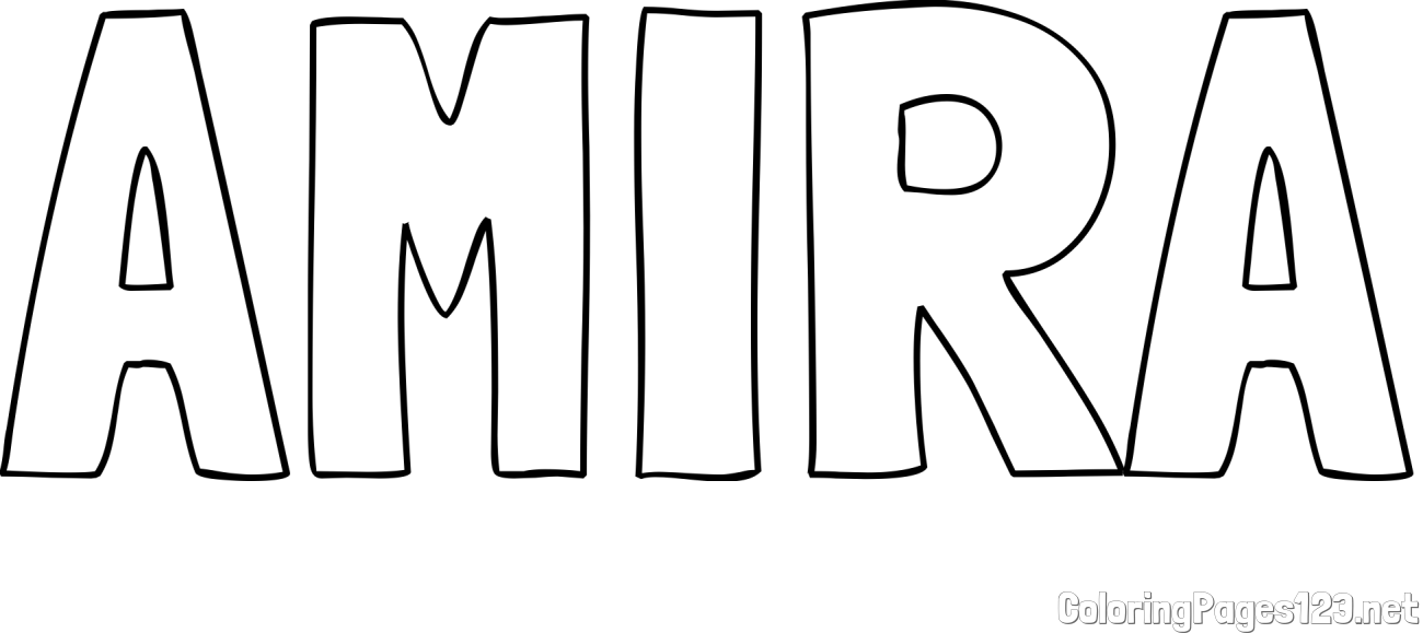 AMIRA Coloring Page