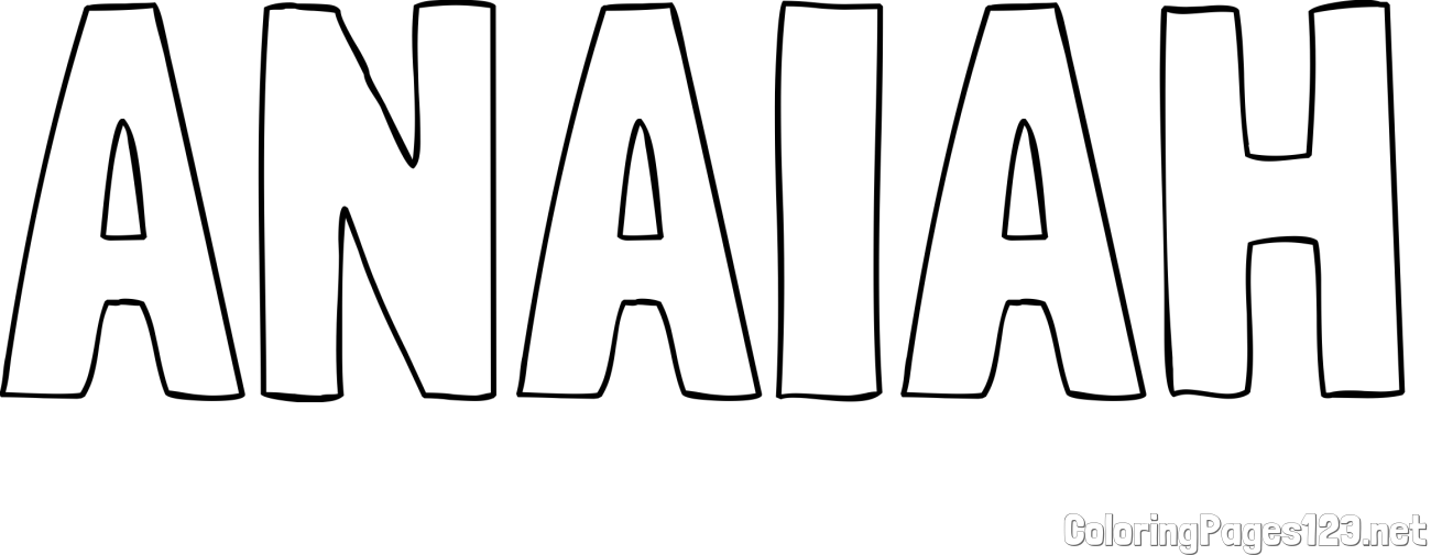 ANAIAH Coloring Page