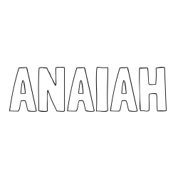 ANAIAH Coloring Page