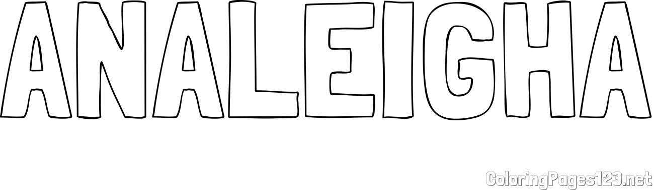 ANALEIGHA Coloring Page