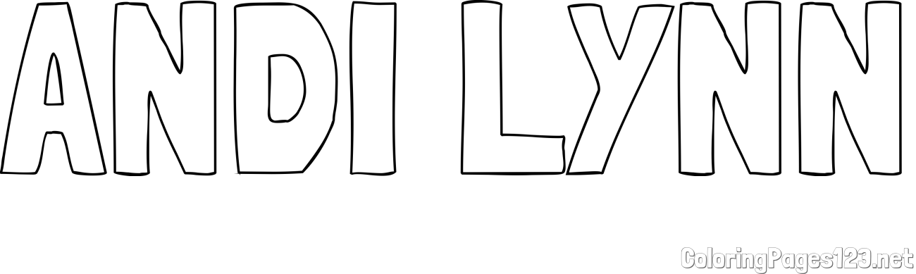ANDI LYNN Coloring Page