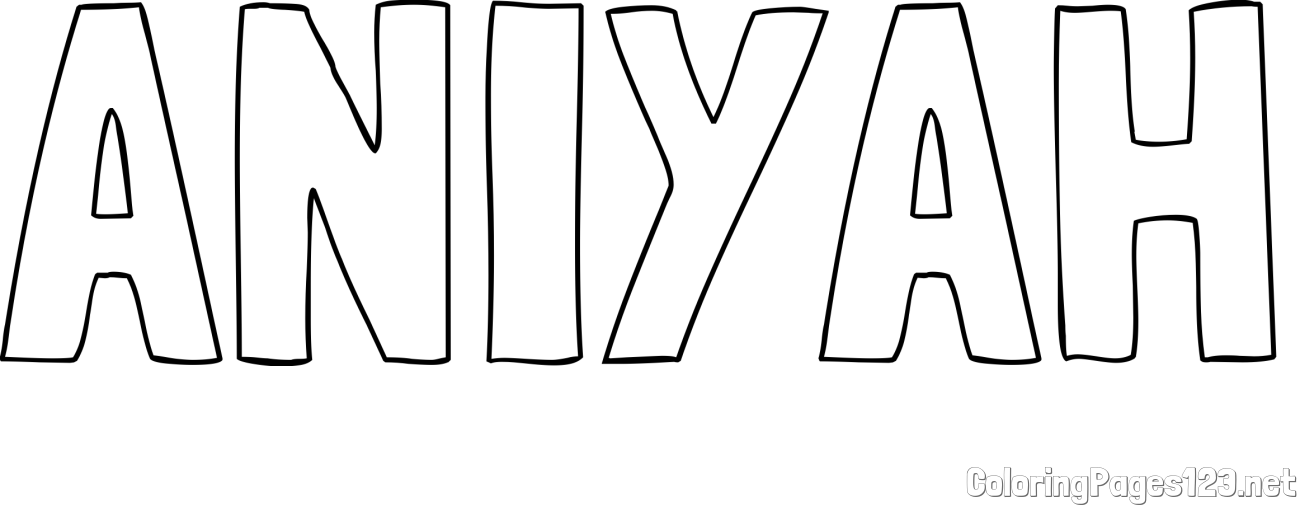ANIYAH Coloring Page