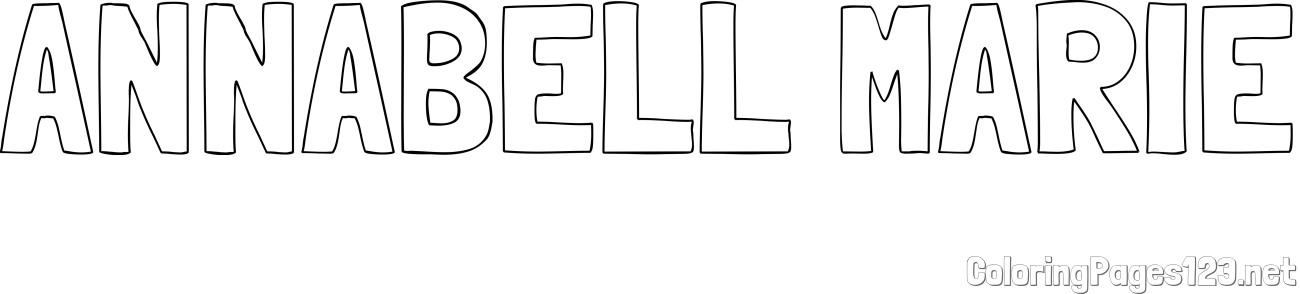 ANNABELL MARIE Coloring Page