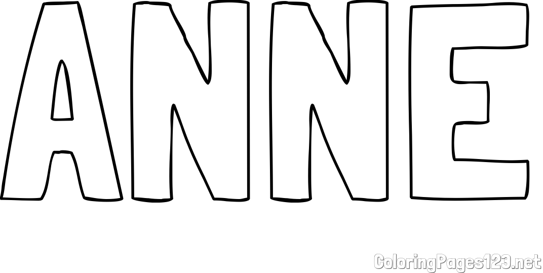 ANNE Coloring Page