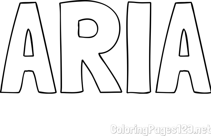 ARIA Coloring Page