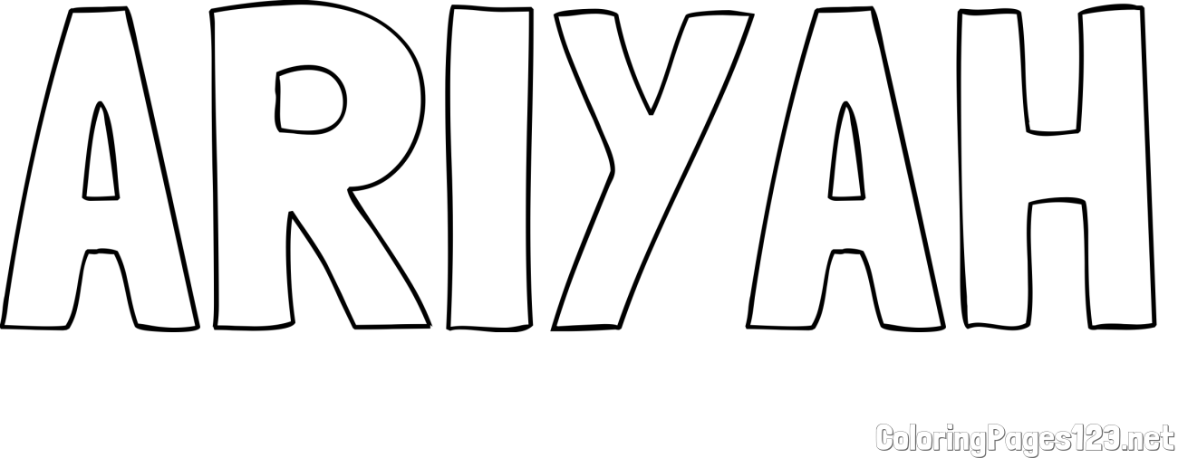 ARIYAH Coloring Page