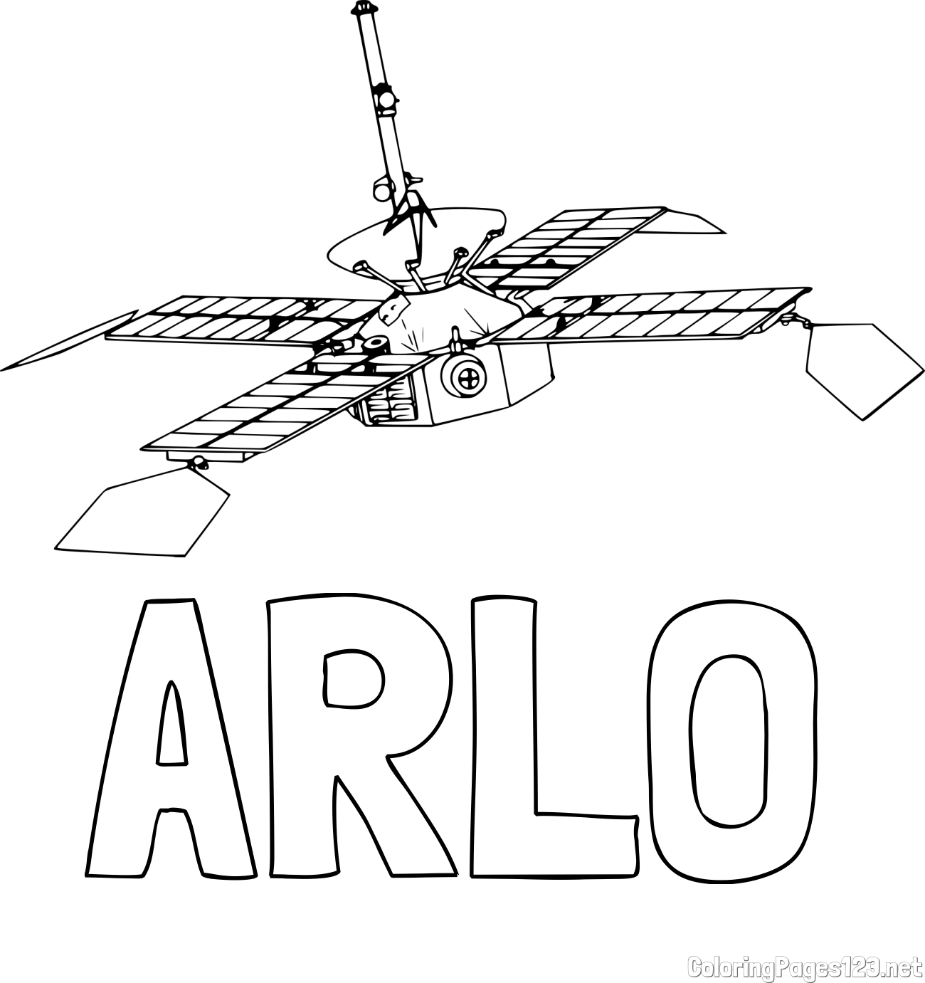 Color online: ARLO Coloring Page and NASA Space Probe Coloring Page ...