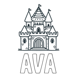 AVA Coloring Page and Cute Unicorn Coloring Page