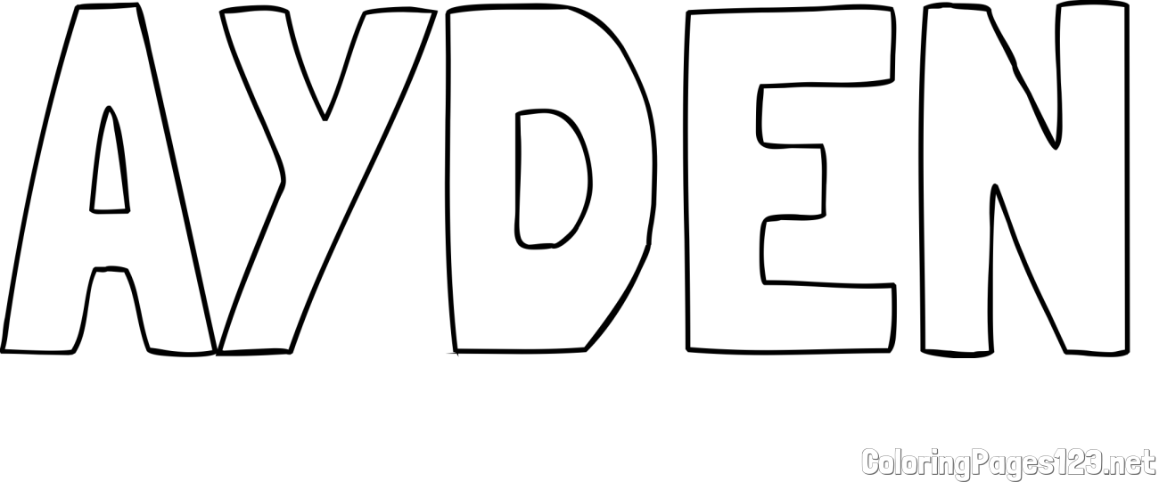 AYDEN Coloring Page