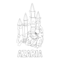 AZARIA Coloring Page and Abstract Castle Coloring Page - Simple Yet ...