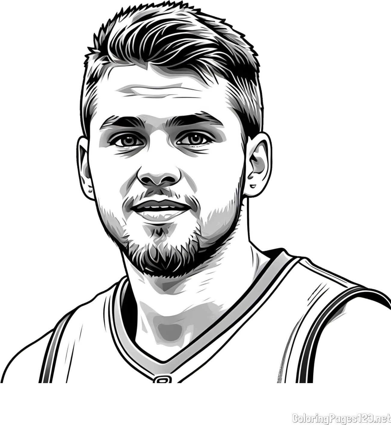 Basketball Player Coloring Page