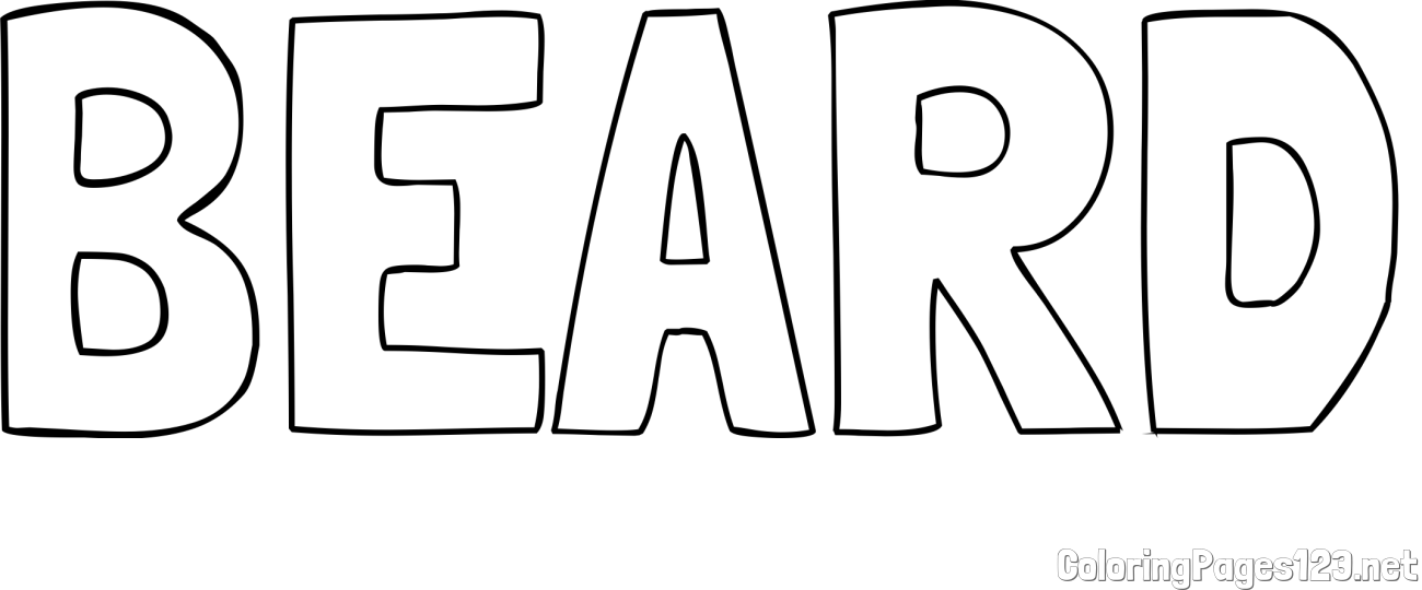 BEARD Coloring Page