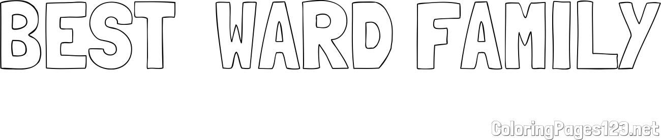 BEST WARD FAMILY Coloring Page