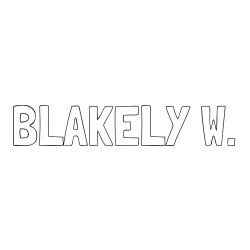 BLAKELY W. Coloring Page