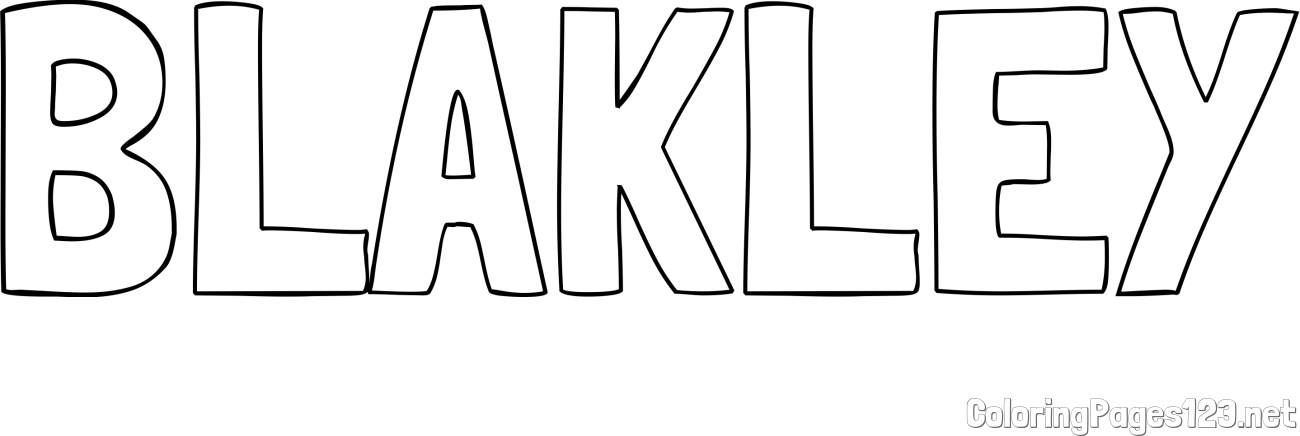 Color online: BLAKLEY Coloring Page - Free & Printable