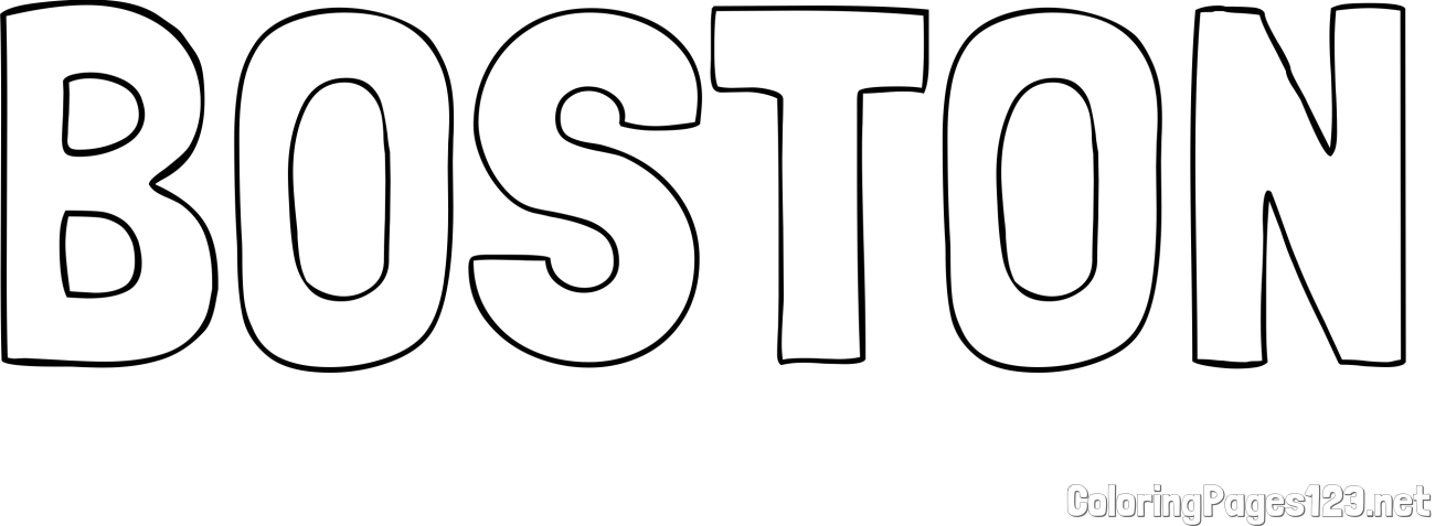 BOSTON Coloring Page