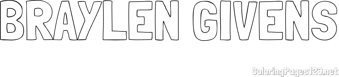 BRAYLEN GIVENS Coloring Page