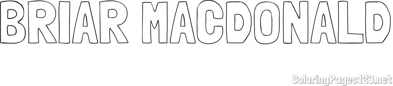 BRIAR MACDONALD Coloring Page