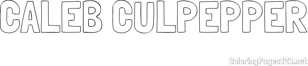 CALEB CULPEPPER Coloring Page