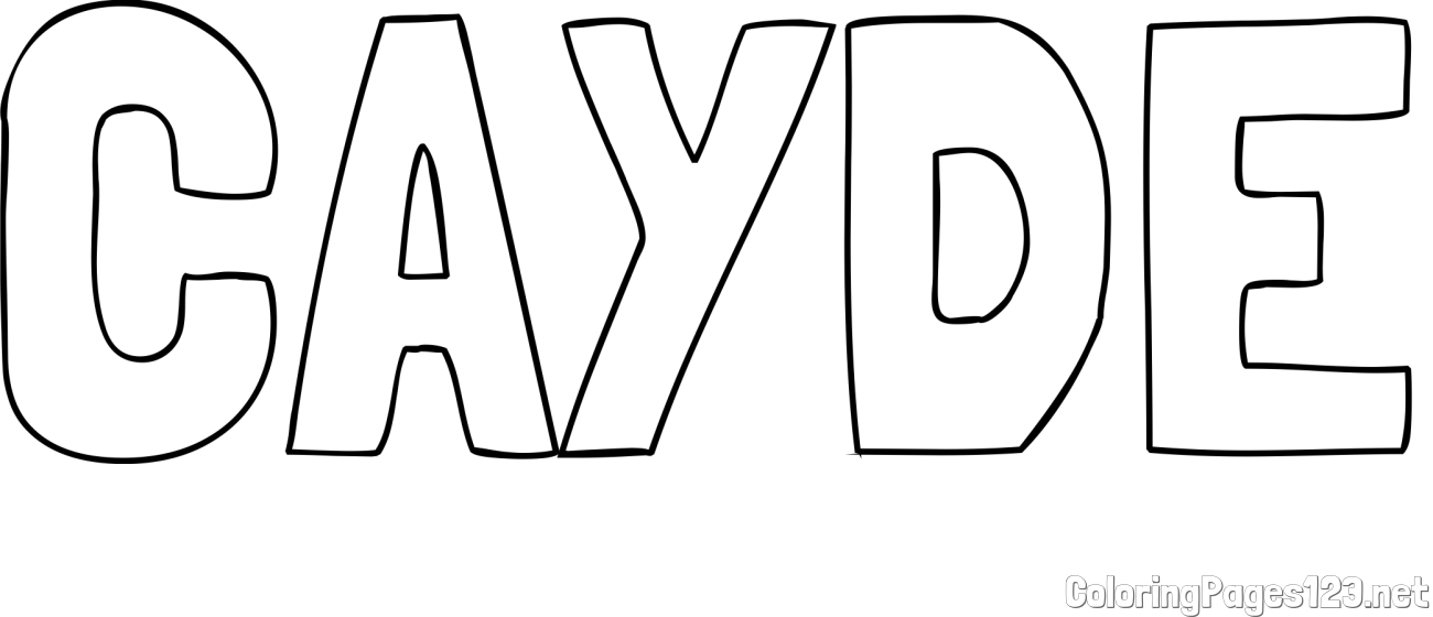 CAYDE Coloring Page