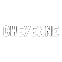 CHEYENNE Coloring Page