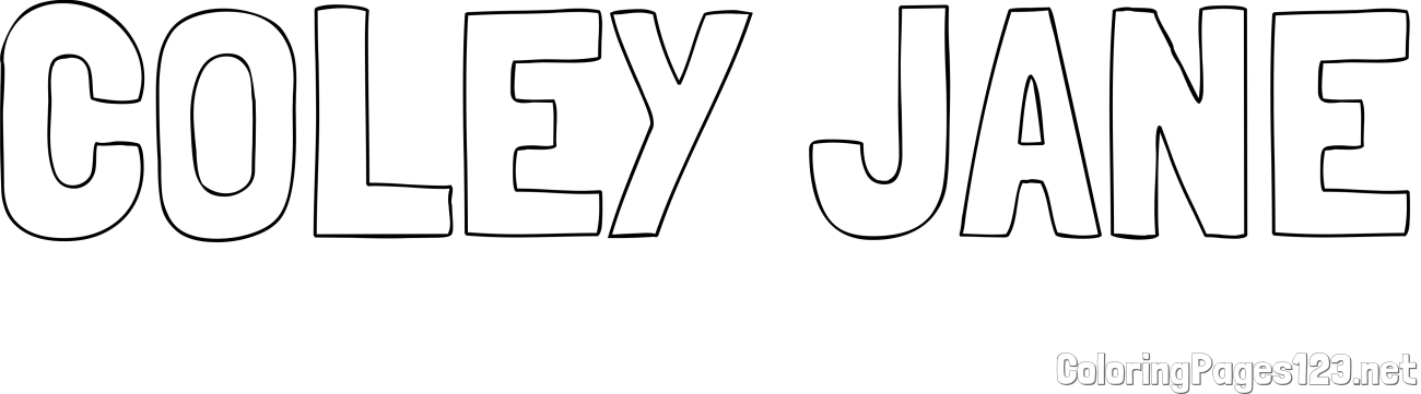 COLEY JANE Coloring Page