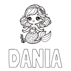 DANIA Coloring Page and Anime-Style Bee Coloring Page