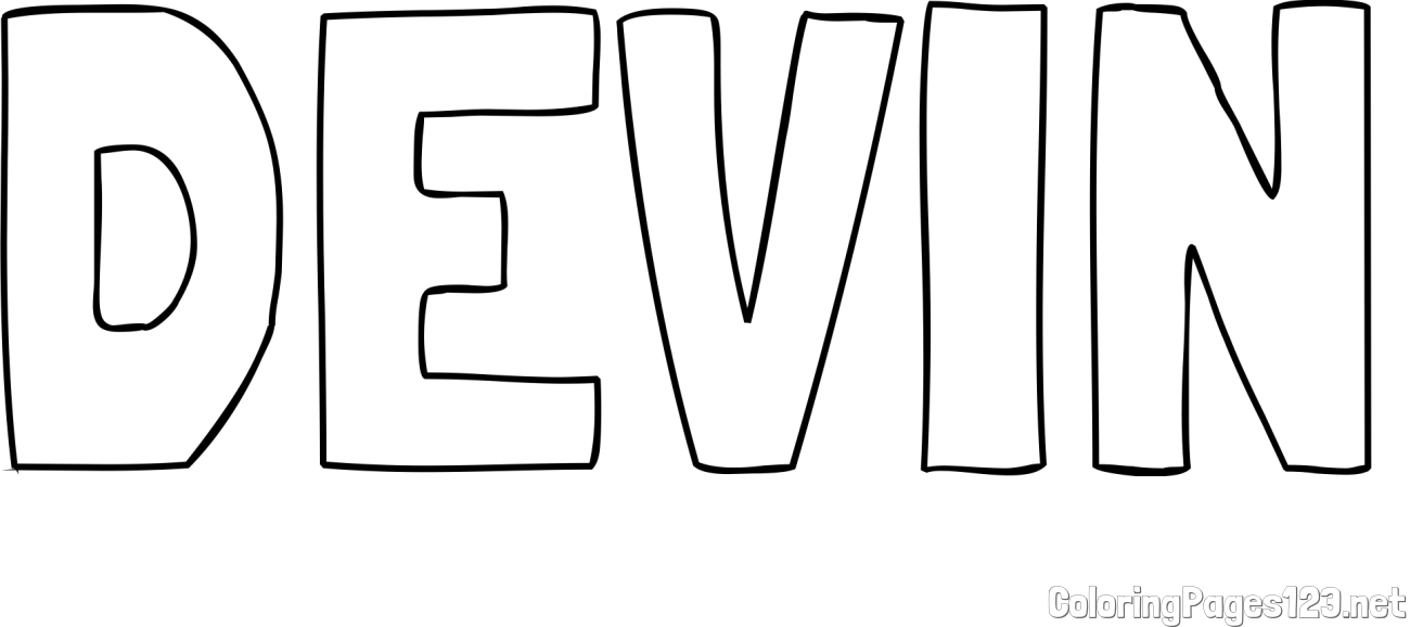 DEVIN Coloring Page