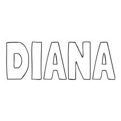 DIANA Coloring Page