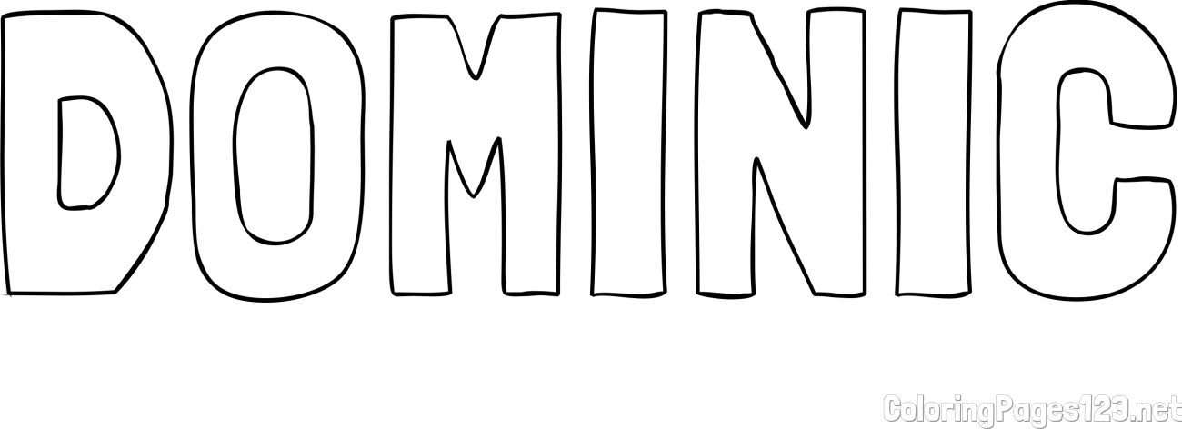 DOMINIC Coloring Page